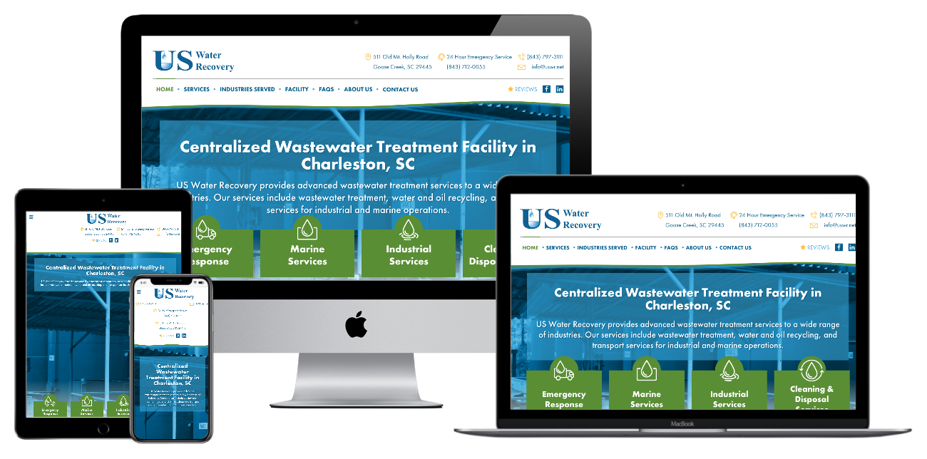US Water Recovery: Website Design and Content Writing | ADVYON