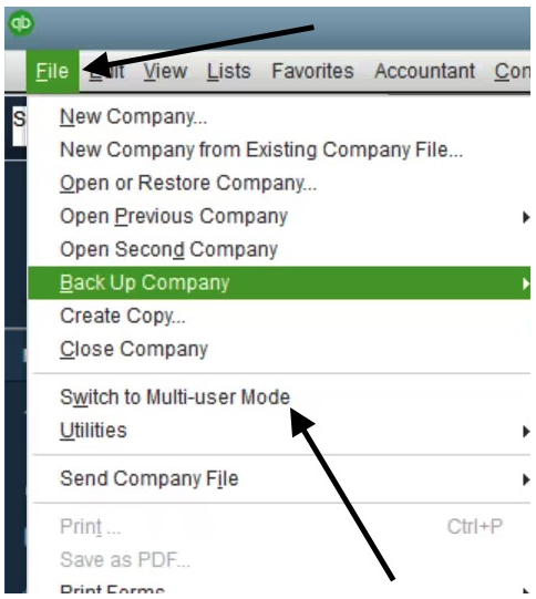 Launch Quickbooks in Multi-User Mode | ADVYON